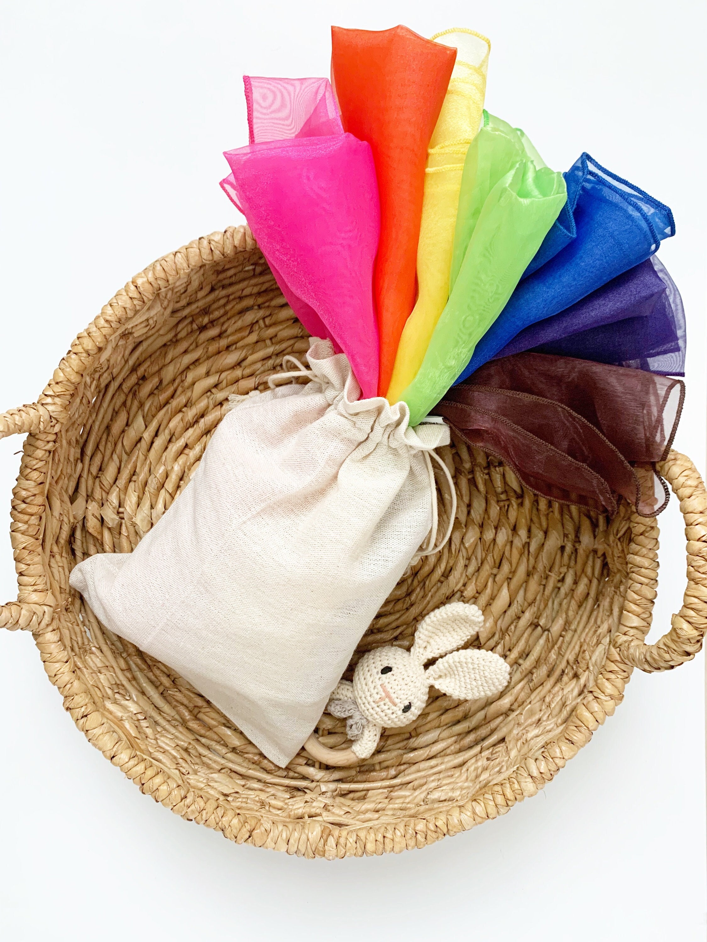 Bright Sensory Play Scarves, Rainbow Scarves, Set of 8 Rainbow - Etsy