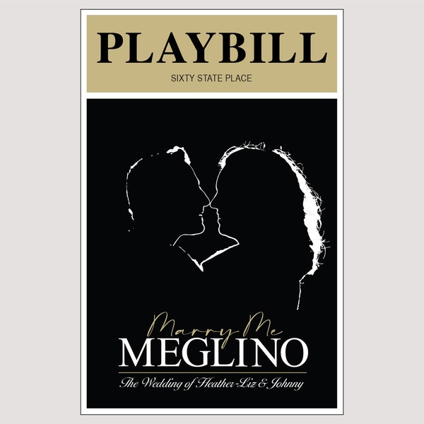 Playbill Wedding Program Template - Etsy