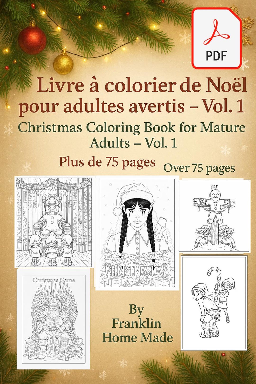 Dark Humor Adult Coloring Book PDF | Funny, Scary & Weird 75+ Unique ...