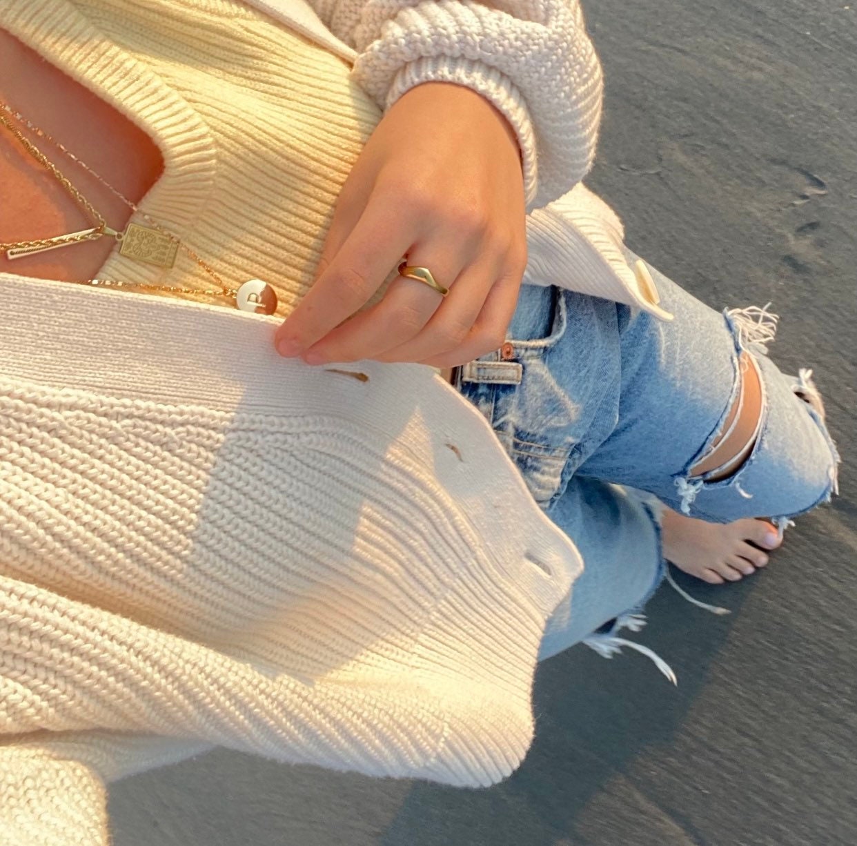 Unique Modern Curvy 14k Gold Ring Statement Gold Ring - Etsy