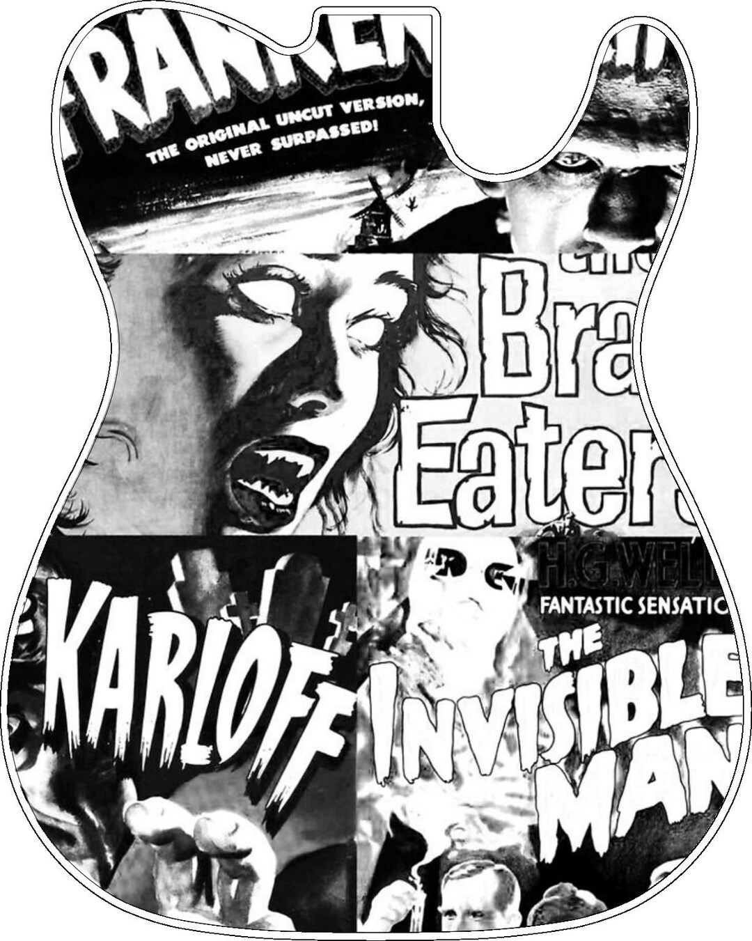 Laser Engrave, Telecaster Engraving, SVG File, Frankenstein, Horror ...