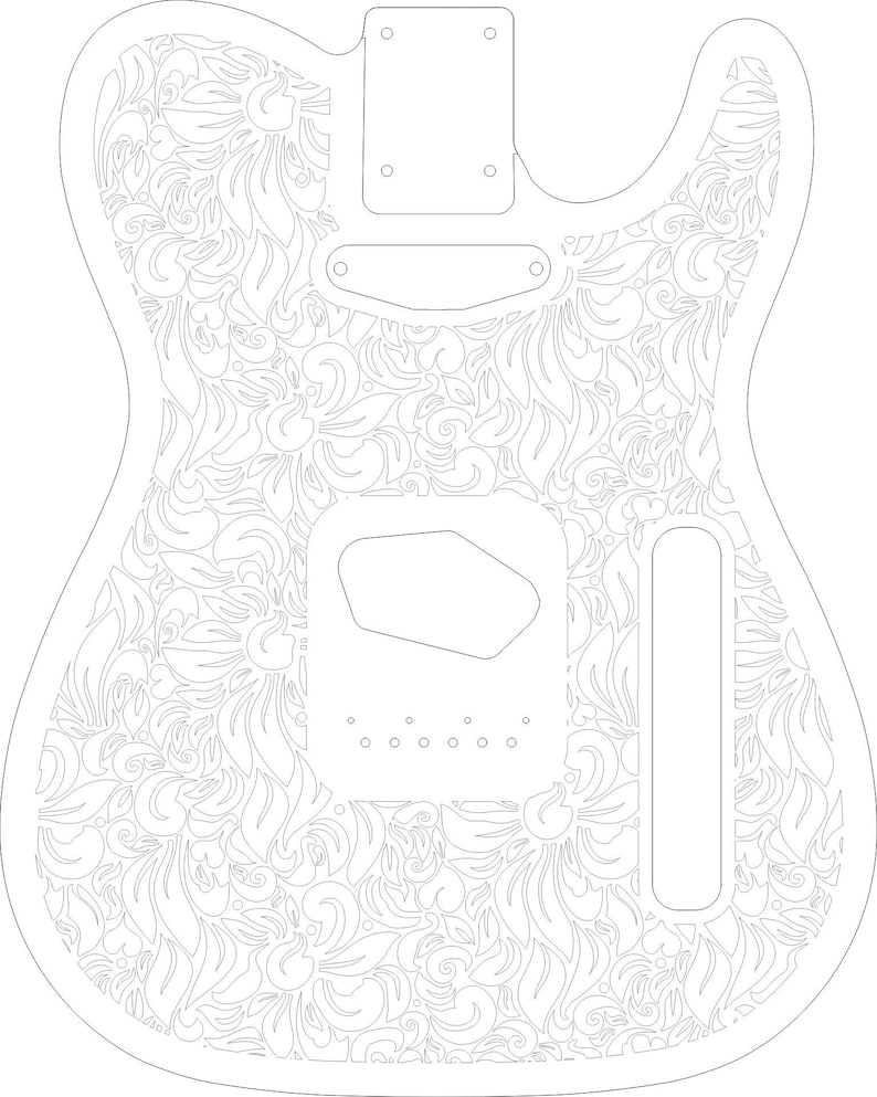Telecaster Body, CNC File, Engraved, DXF, Vcarve File, Guitar, CNC, How ...