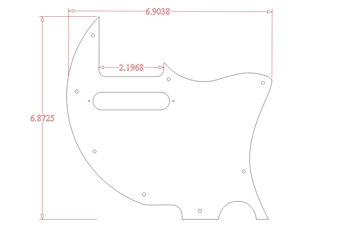 Telecaster Style Pickguards. Standard and Custom. DXF and SVG Files ...
