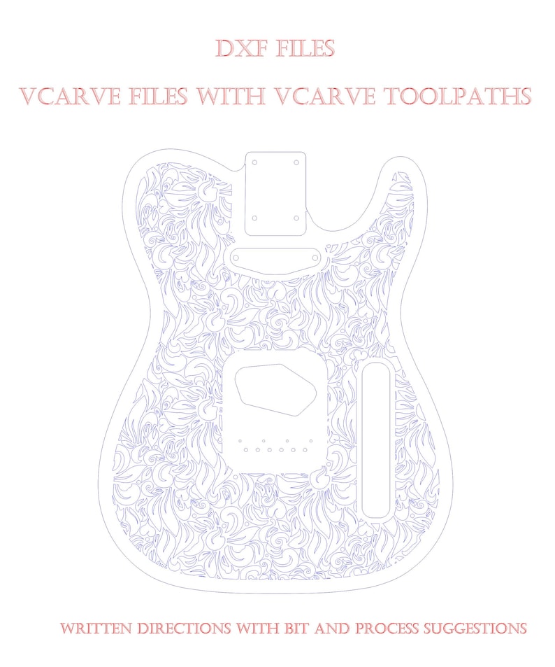 Telecaster Body, CNC File, Engraved, DXF, Vcarve File, Guitar, CNC, How ...