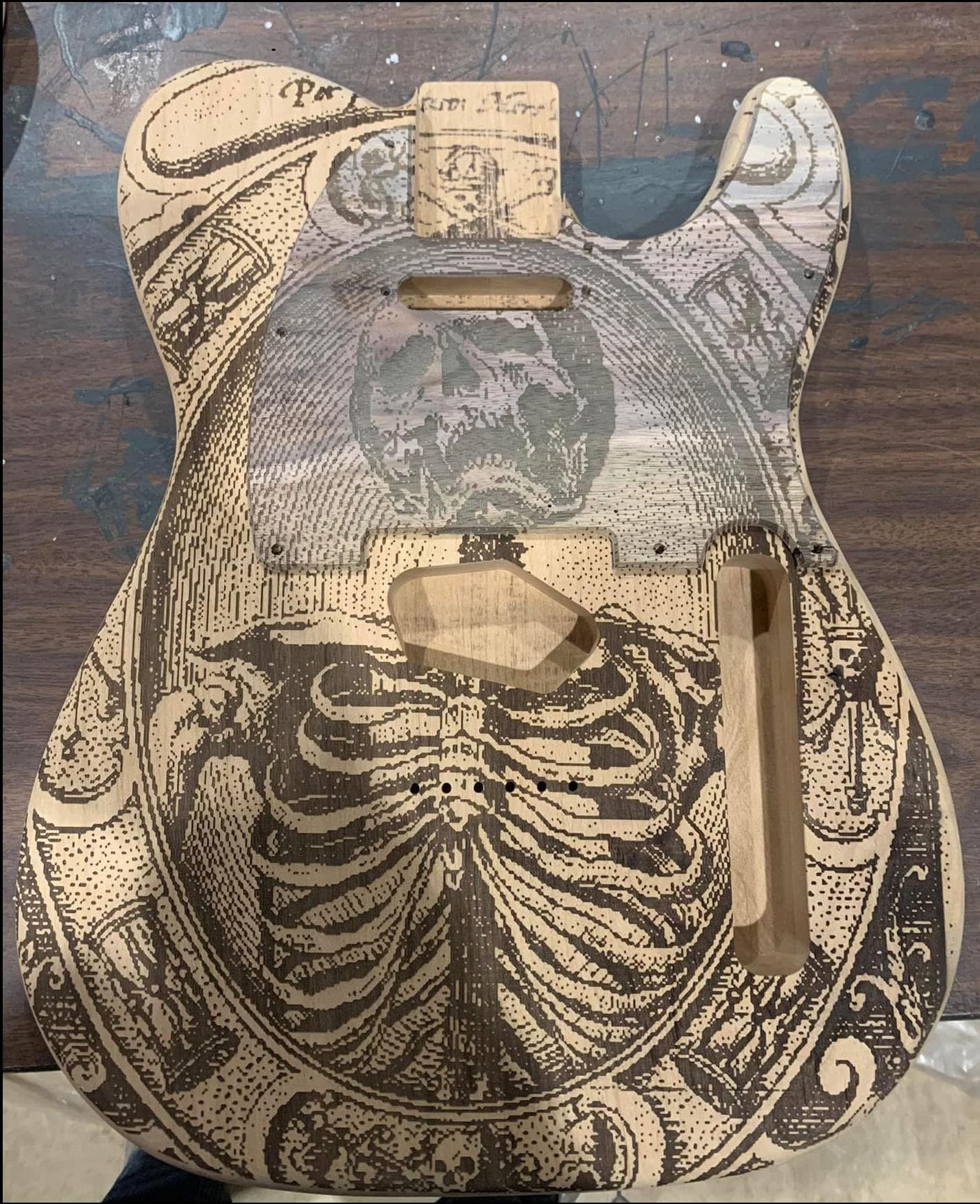 Skeleton Engraving, Telecaster, SVG File, Laser Engrave, Custom Guitar ...