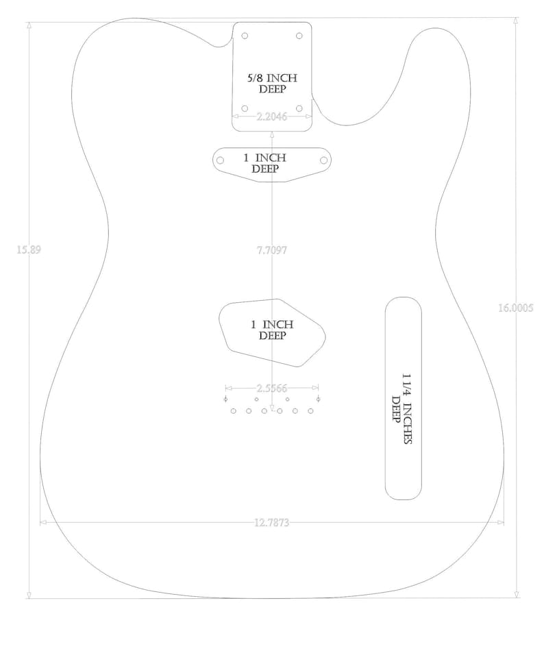 Telecaster Body, CNC File, Engraved, DXF, Vcarve File, Guitar, CNC, How ...