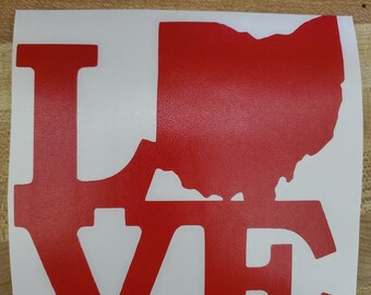 State of Ohio Home Car Decal Ohio Home Car Sticker Ohio Home - Etsy