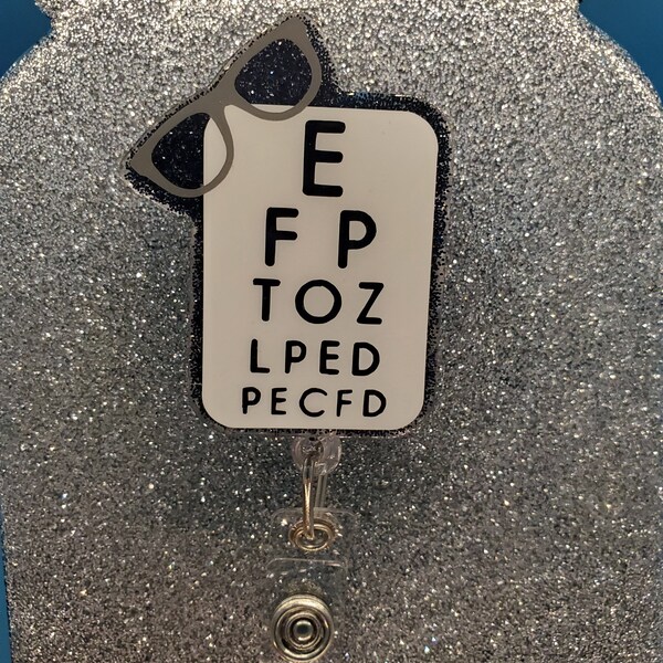 Eye Chart Badge Reel - Etsy
