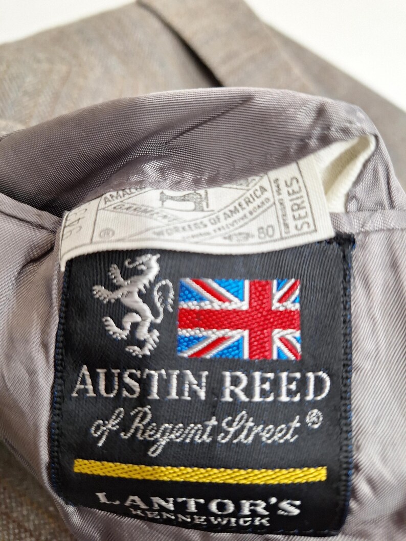 1970s Historic British Posh Austin Reed Wool Suit: Herringbone Stripe ...