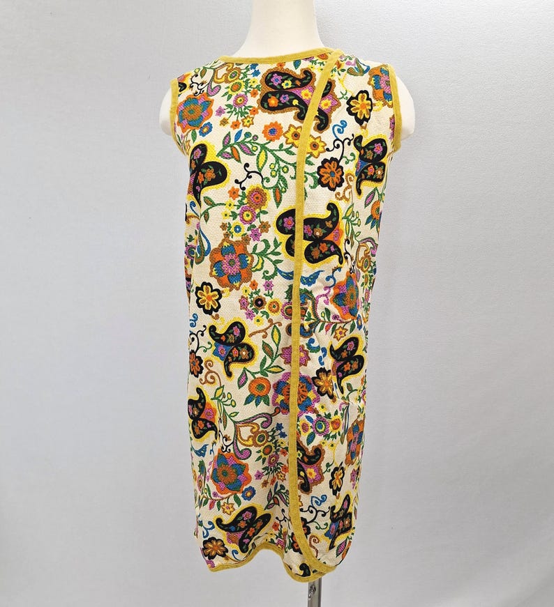 1960s Mod Paisley RARE Wrap Around Shift Dress: Vintage Flower Power ...