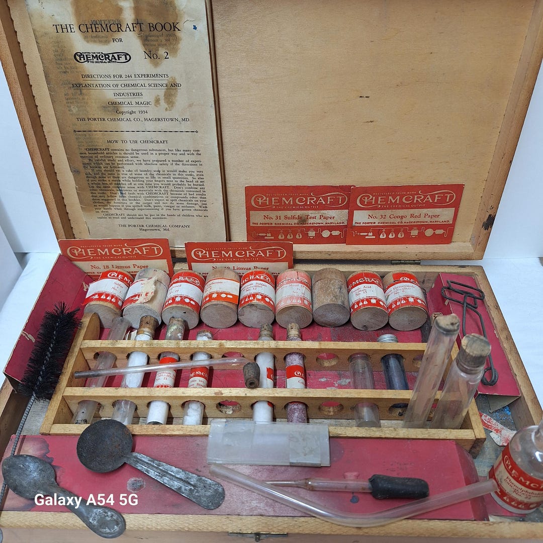 1934 Chemcraft Chemistry Set No. 2: Science Experiments Educational ...