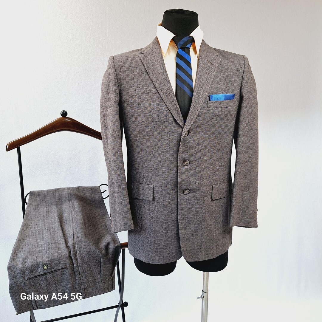 1940s Hart Schaffner Marx Suit: Atomic Fleck Sharkskin, Double-vented ...