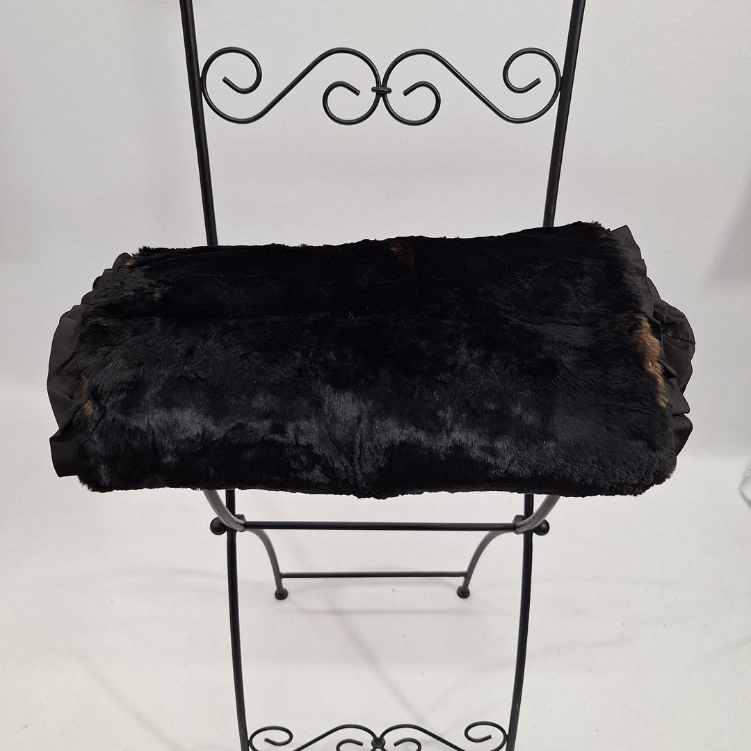 1890-1920s Carriage Arm and Hand Muff Black Beaver Fur. Lined Vintage ...