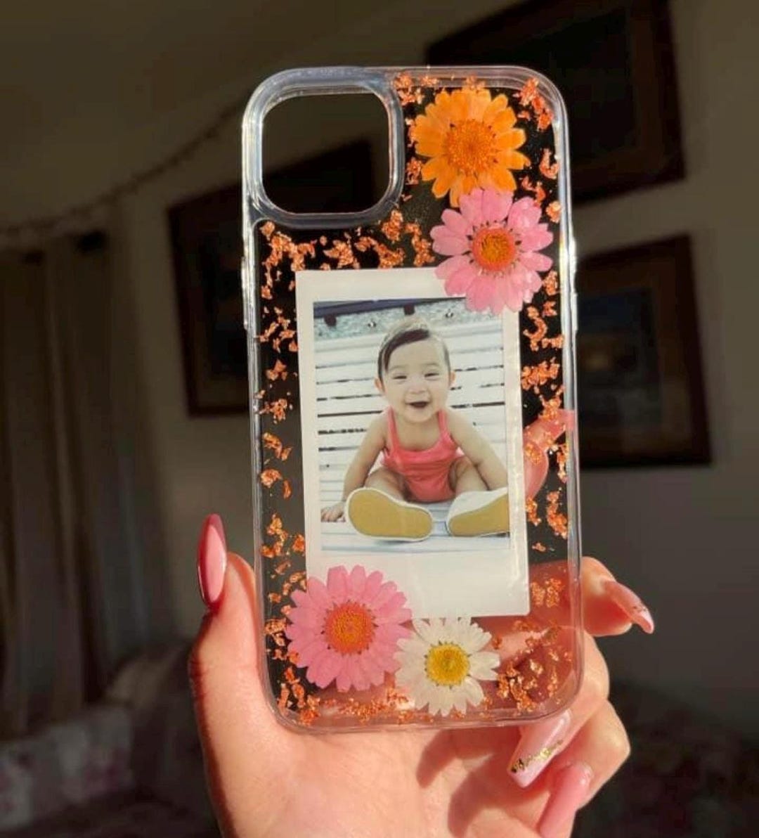 Custom Resin Photo Phone Case | Gifts for Her | Personalized Gift ...