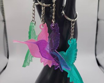 Green Hummingbird Keychain - Etsy
