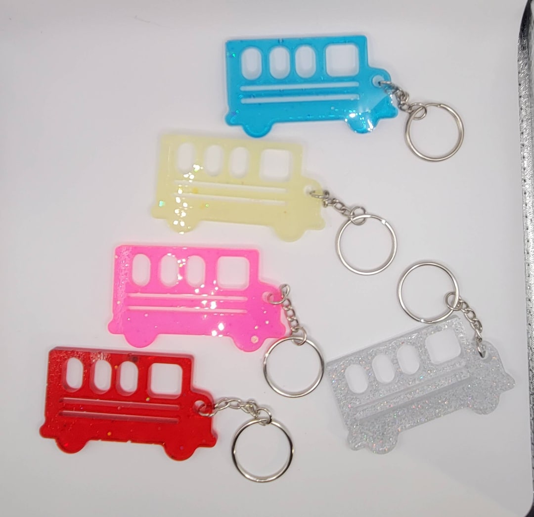 School Bus Keychain - Etsy