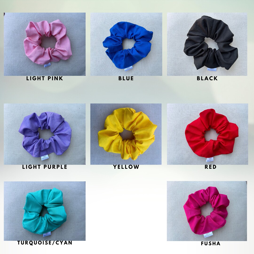 Solid Color Scrunchies Cotton Scrunchies Spring - Etsy