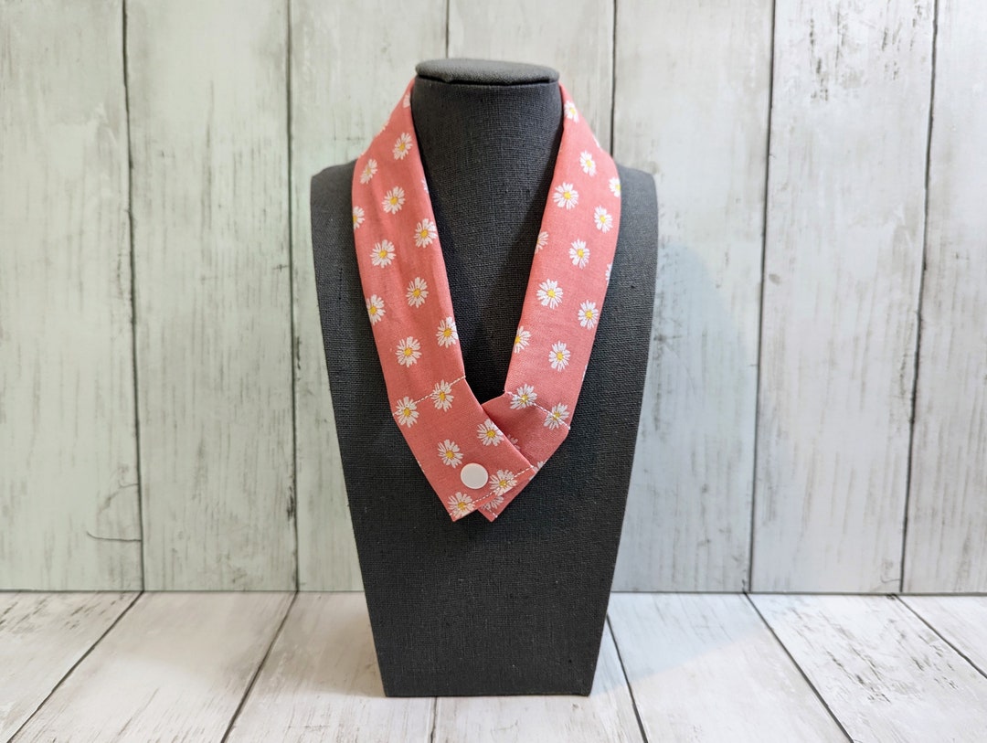 Neck Cooler (large) - Coral Daisy Flower Print, Cooling, Neck Chiller ...