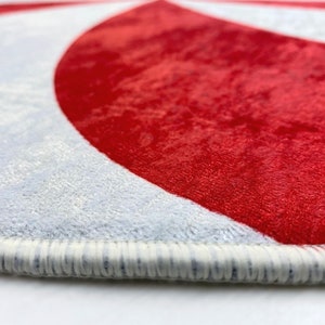 Christmas Red and White Peppermint Candy Sweet Printed Round Rug • Cozy ...