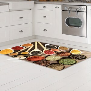 Vibrant Printed Kitchen Rug Machine Washable Non-slip - Etsy