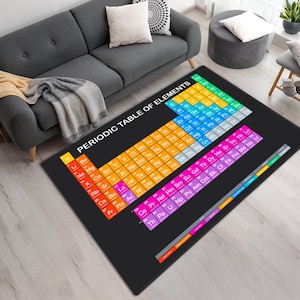 Periodic Table of Elements Area Rug • Washable Personalized Tabular ...