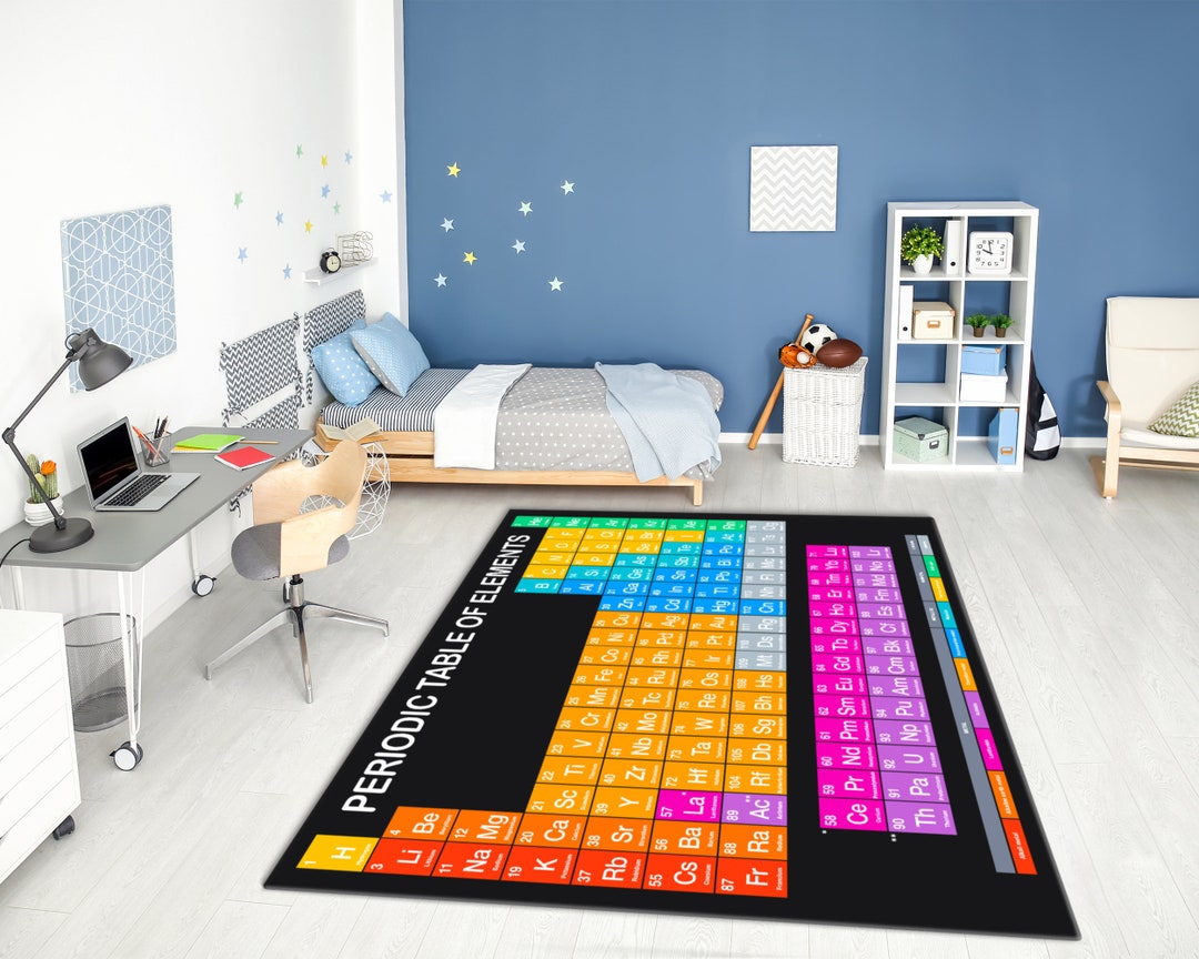 Periodic Table of Elements Area Rug • Washable Personalized Tabular ...