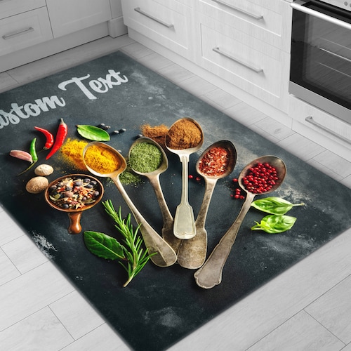 Vibrant Printed Kitchen Rug Machine Washable Non-slip - Etsy