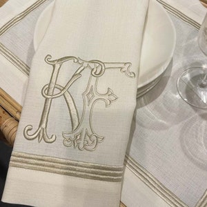 Personalized Dinner or Wedding Napkins, Placemats and Runner With ...