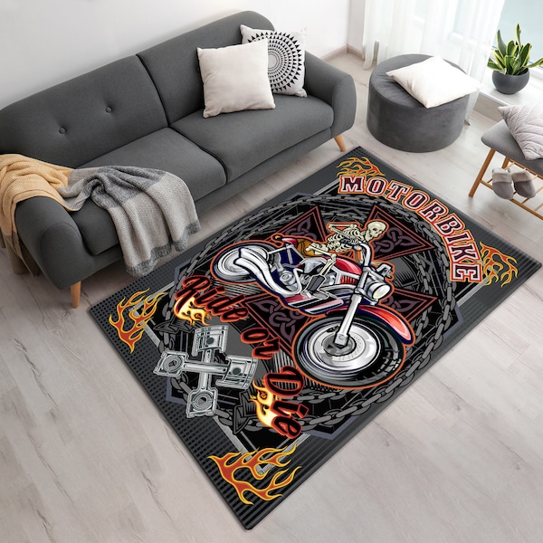 Motorcycle Rug - Etsy