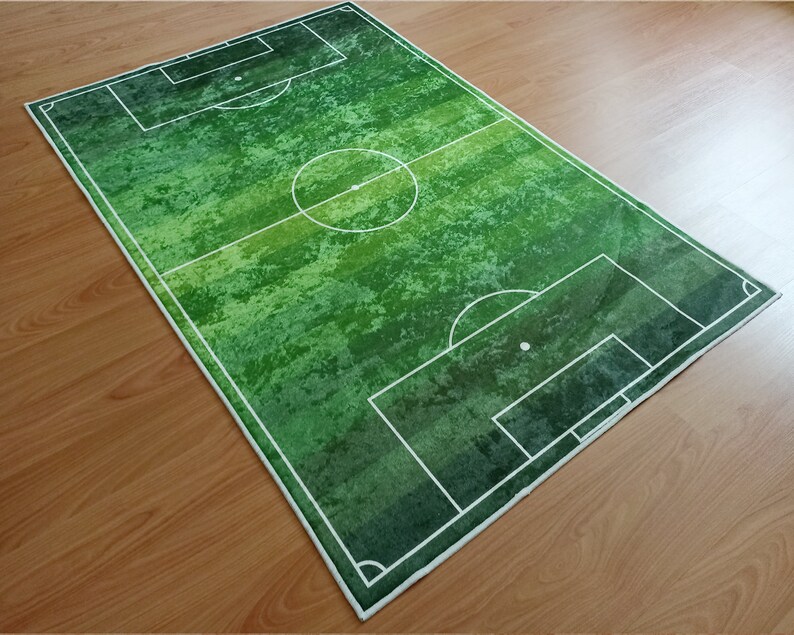 Football / Soccer Field Printed Area Rug Washable Football / - Etsy