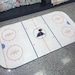 Ice Hockey Rink Printed Area Rug With Custom Team Logo • Washable Ice ...