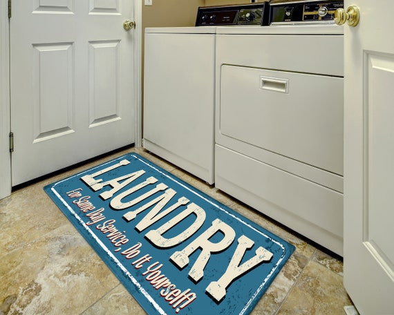 Printed Laundry Room Area Rug Machine Washable Non-slip | Etsy