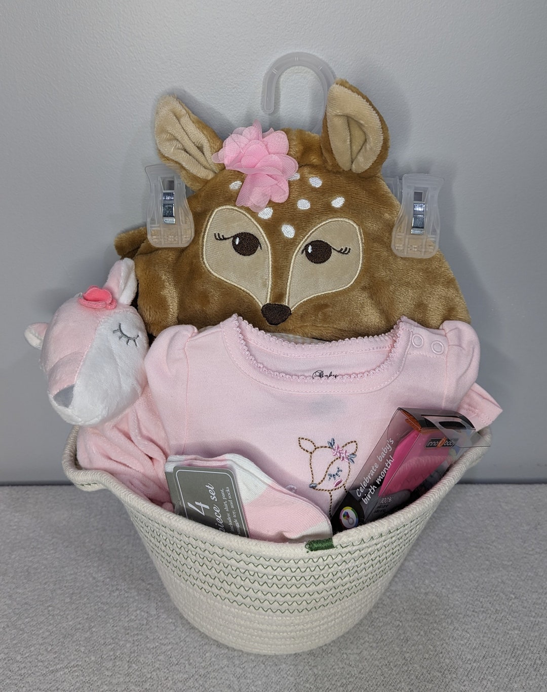 Deer Themed Baby Basket, Baby Shower Gift, New Mom to Be - Etsy