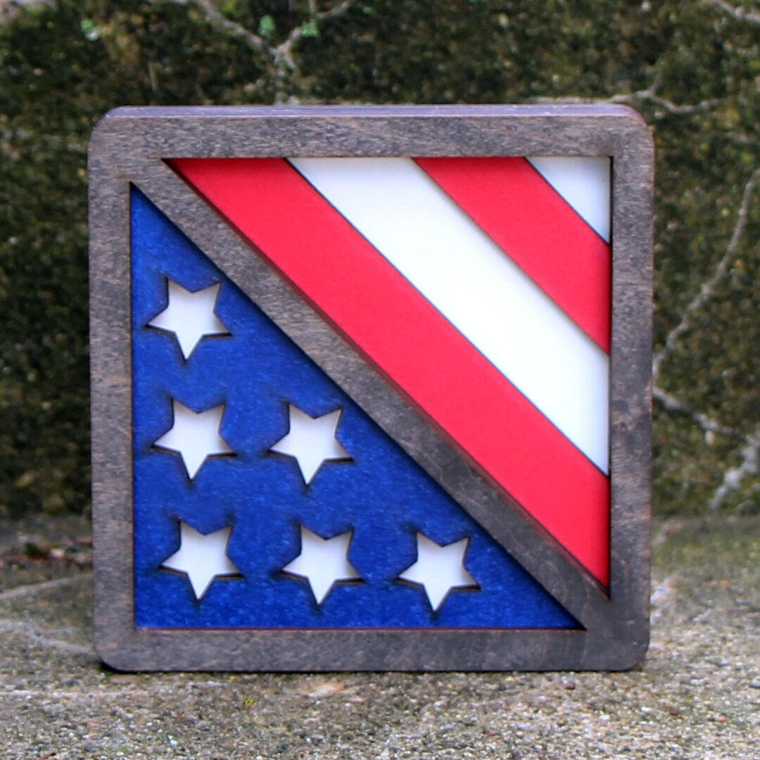 USA Flag Square - Etsy