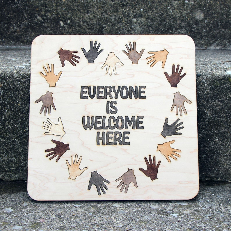 Everyone is Welcome Here Handprints - Etsy