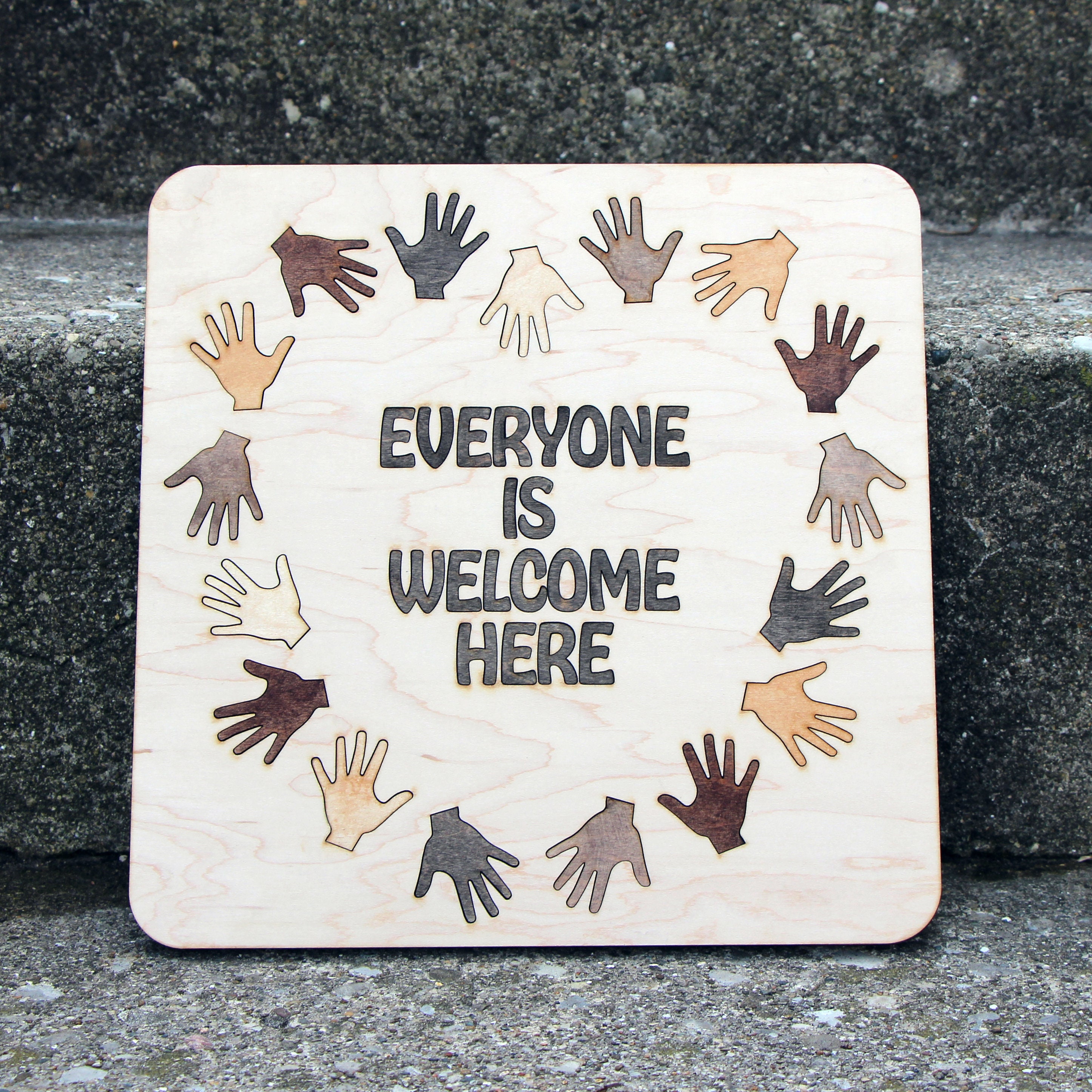 Everyone is Welcome Here Handprints - Etsy