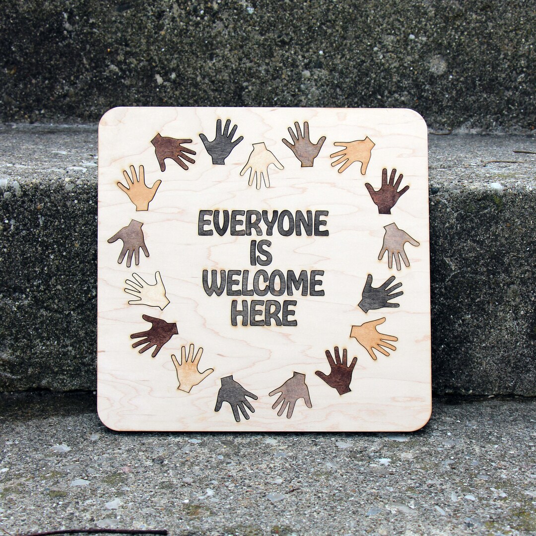 Everyone is Welcome Here Handprints - Etsy