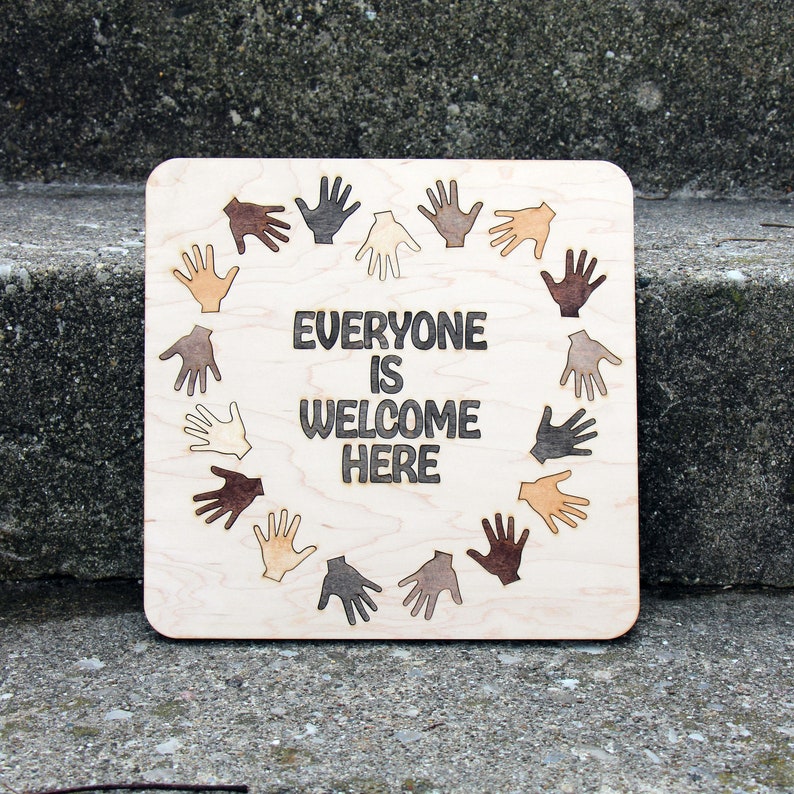 Everyone is Welcome Here Handprints - Etsy