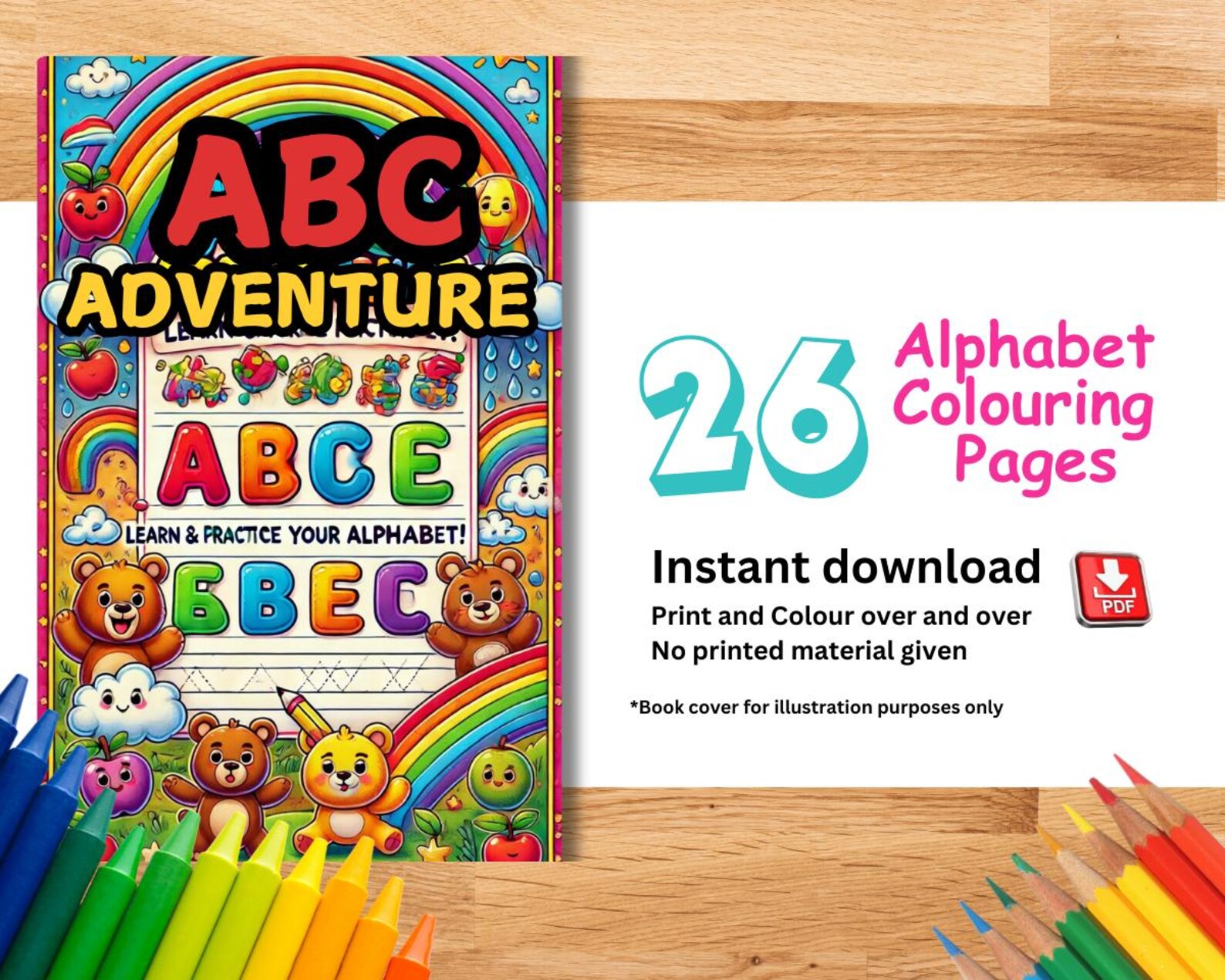 ABC Adventure: Fun Alphabet Learning, Writing and Coloring Book for ...