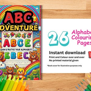 ABC Adventure: Fun Alphabet Learning, Writing and Coloring Book for ...
