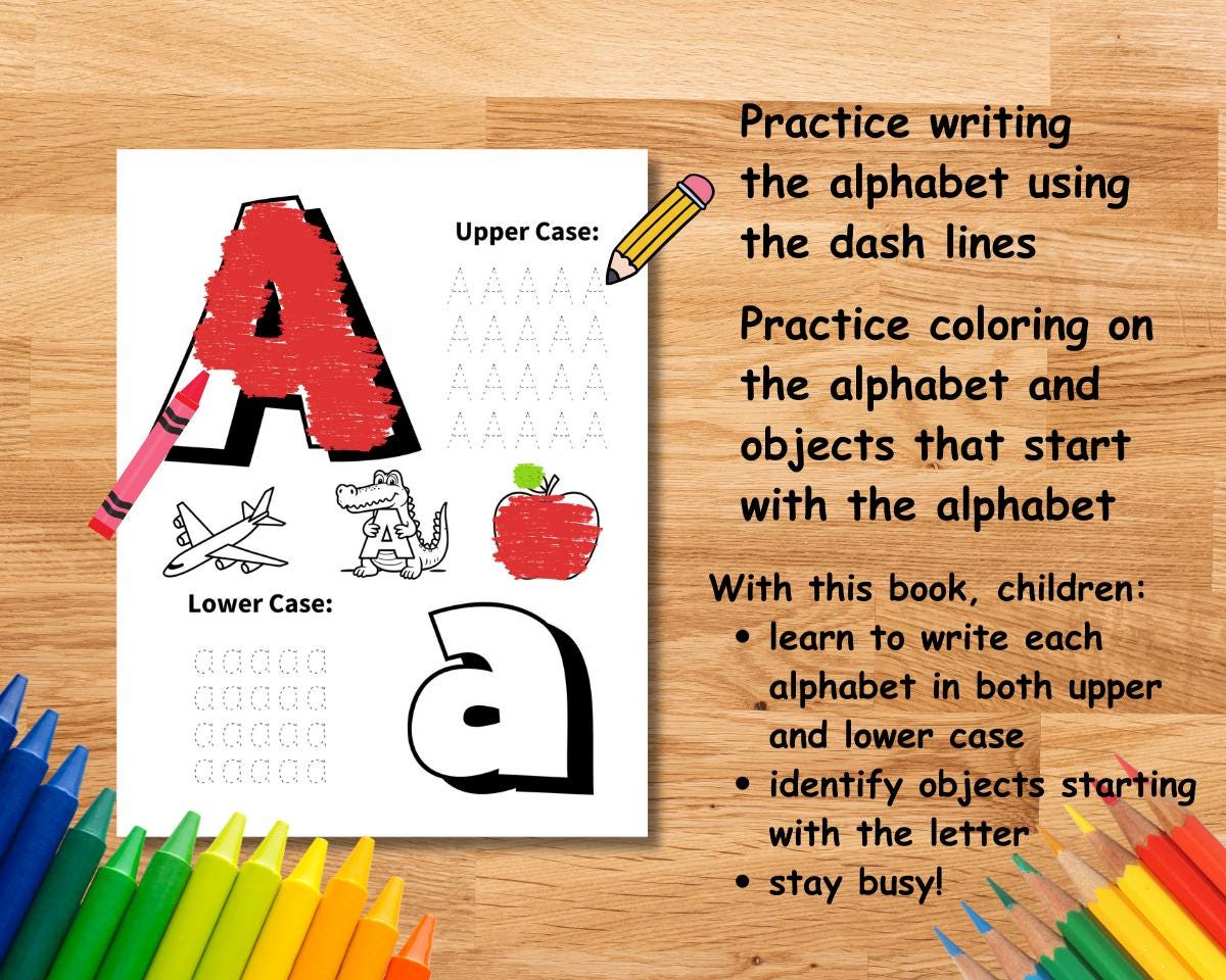 ABC Adventure: Fun Alphabet Learning, Writing and Coloring Book for ...