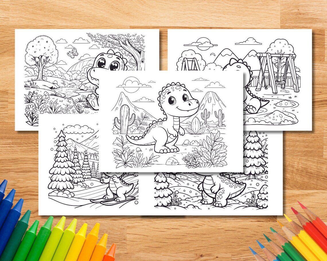 Dinosaur Dreams Jurassic Joy: Adult & Kids Coloring Book - Roar-some ...