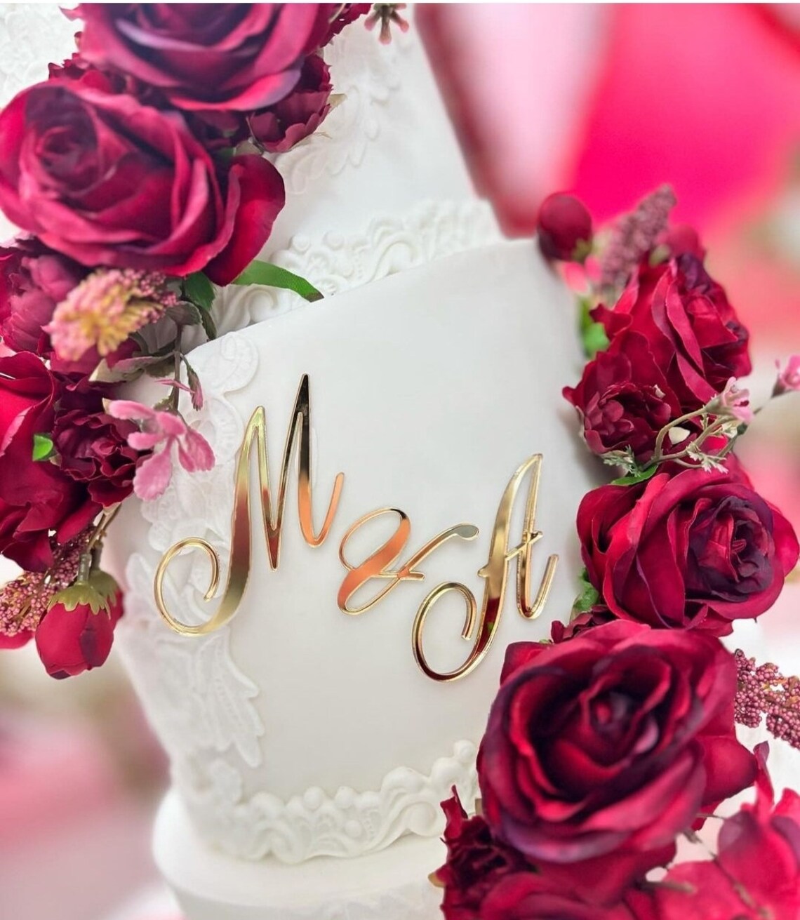 Acrylic Initials | Wedding | Birthday | Cake Charms | Initials for ...