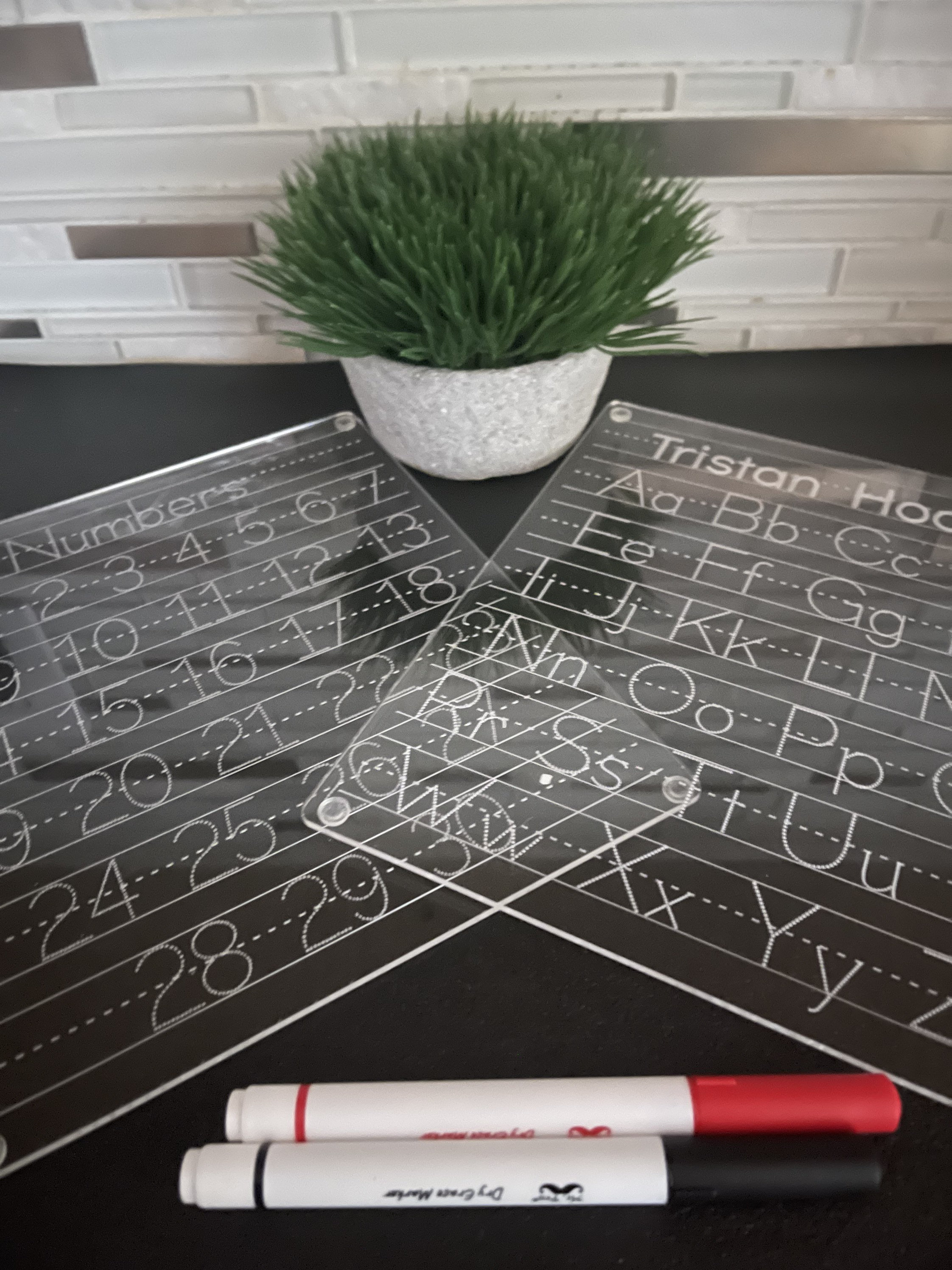 Personalized Acrylic ABC Board Alphabets And Numbers Tracing | Etsy