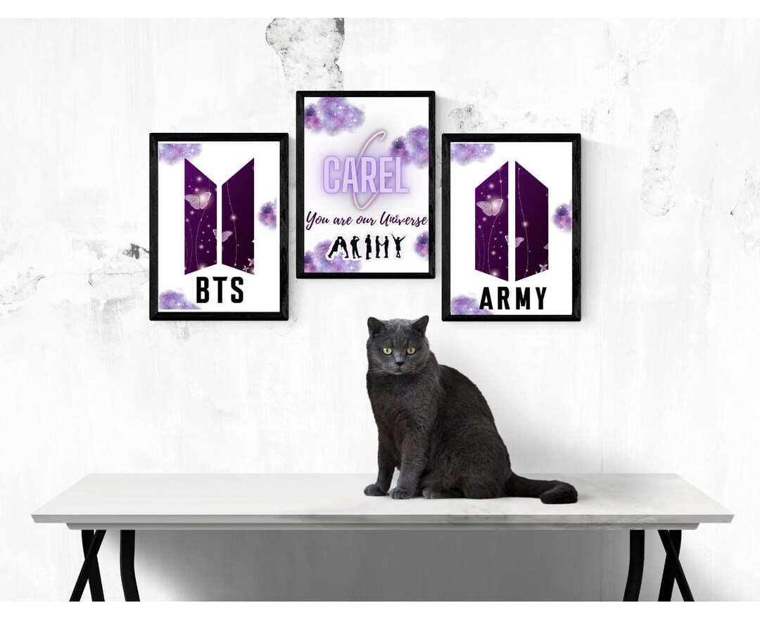 Customised Name BTS Artprint- 3 Piece Set or Single Prints Available - Etsy