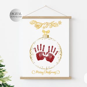 PRINTABLE Christmas Handprint Craft Xmas Memories Handprint Activities ...