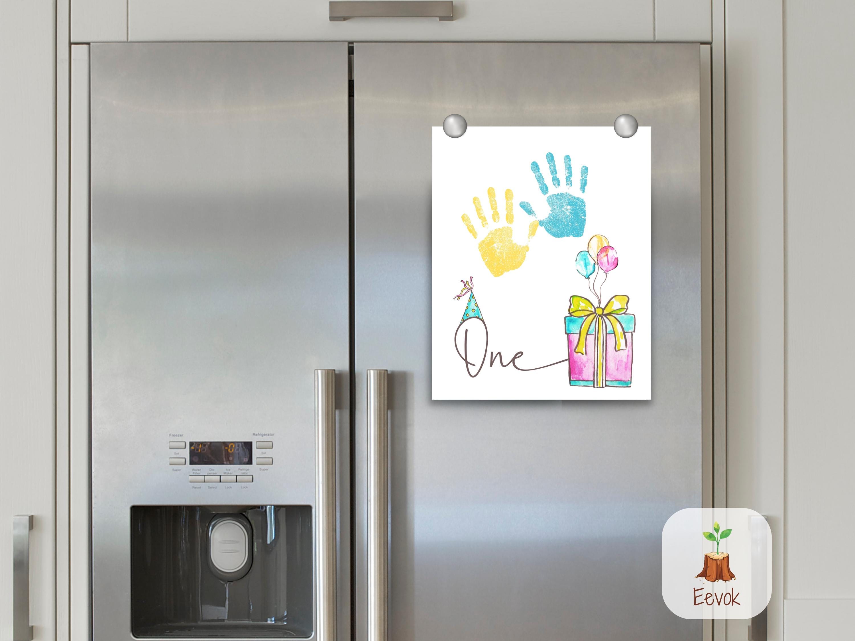 Printable Baby 1st Birthday Milestone, Baby's First Year, Handprint ...