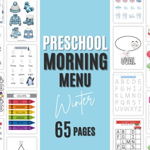 Preschool Winter Busy Book Printable Toddler Learning Binder Quiet Book ...