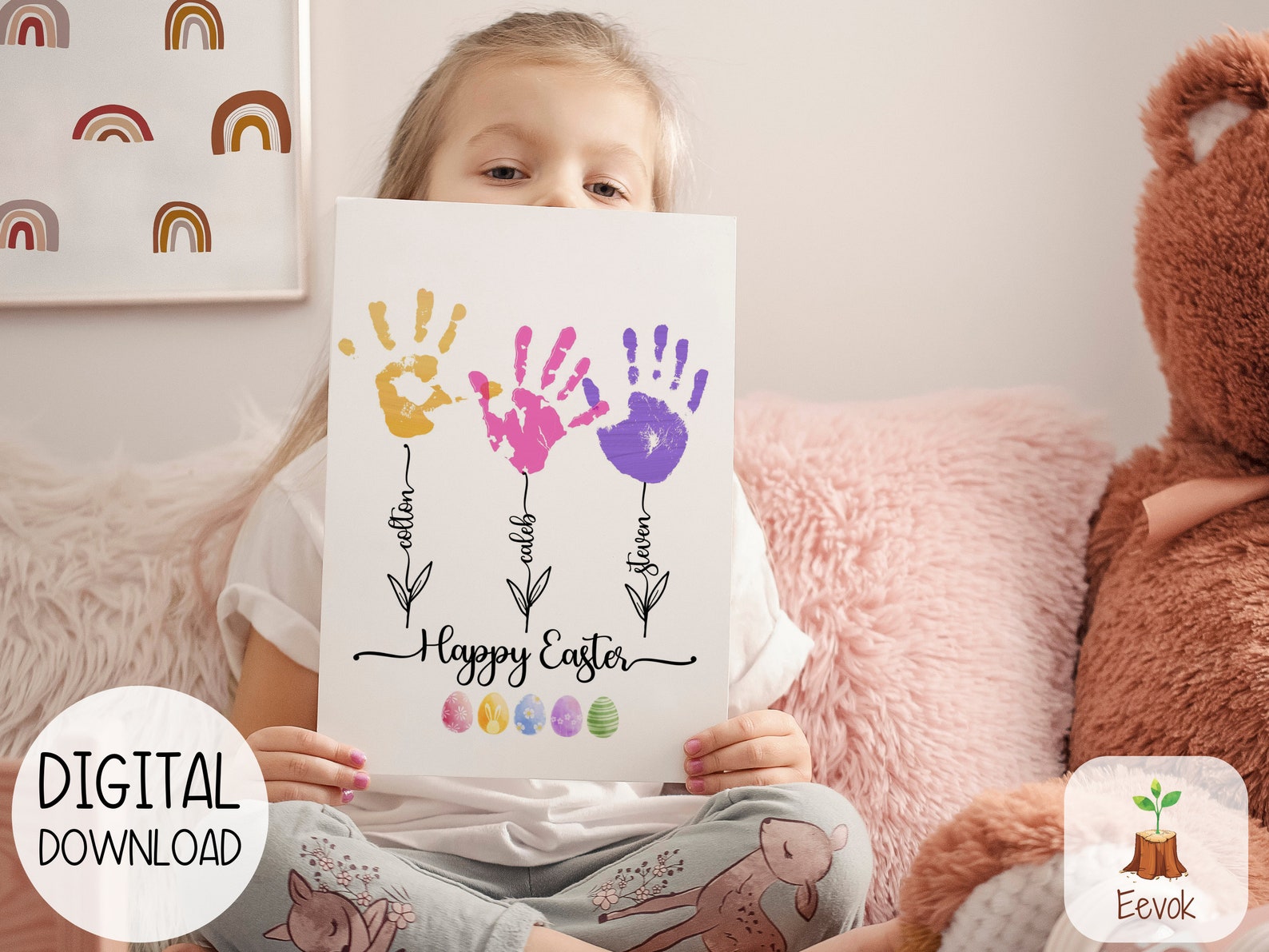 Printable Easter Craft for Kids Handprint Art Printable Handprint Gift ...