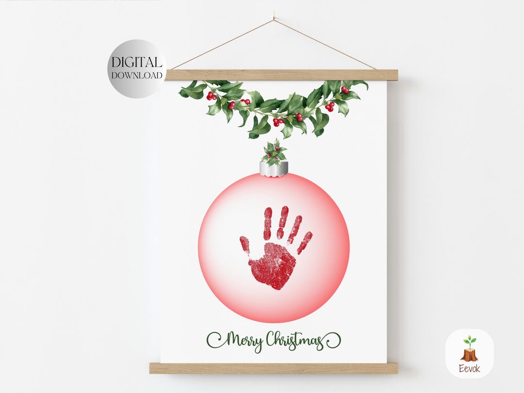 PRINTABLE Christmas Footprint Craft Xmas Memories Handprint Activities ...